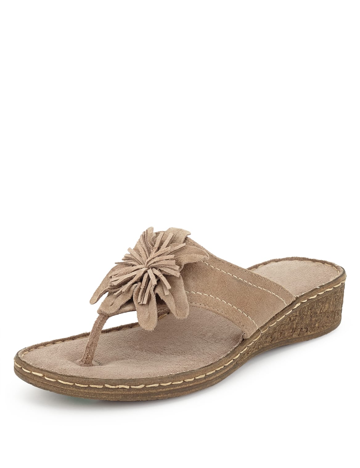 Flower Toe Post Sandals Mink | Quilium