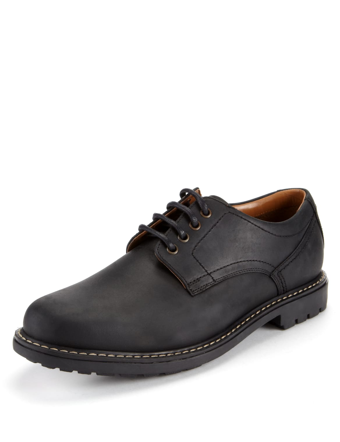 Leather Gibson Lace Up Shoes Black | Eizzy